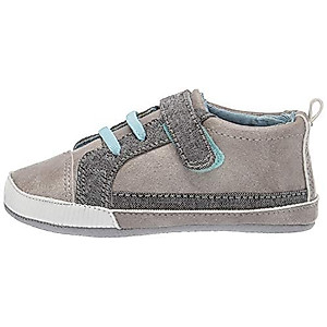 RO + ME Baby Boys Crib Shoe, Parker Grey, 12 Months-18 Months Infant