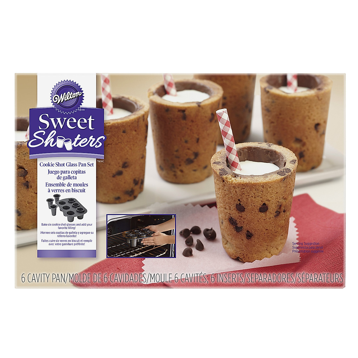Wilton Cookie Shot Glass, 6-Cavity - Bake Perfect Sweet Shooters with this 6-Cup Cookie Shot Glass Pan, Non-Stick Round Pan Made of Steel