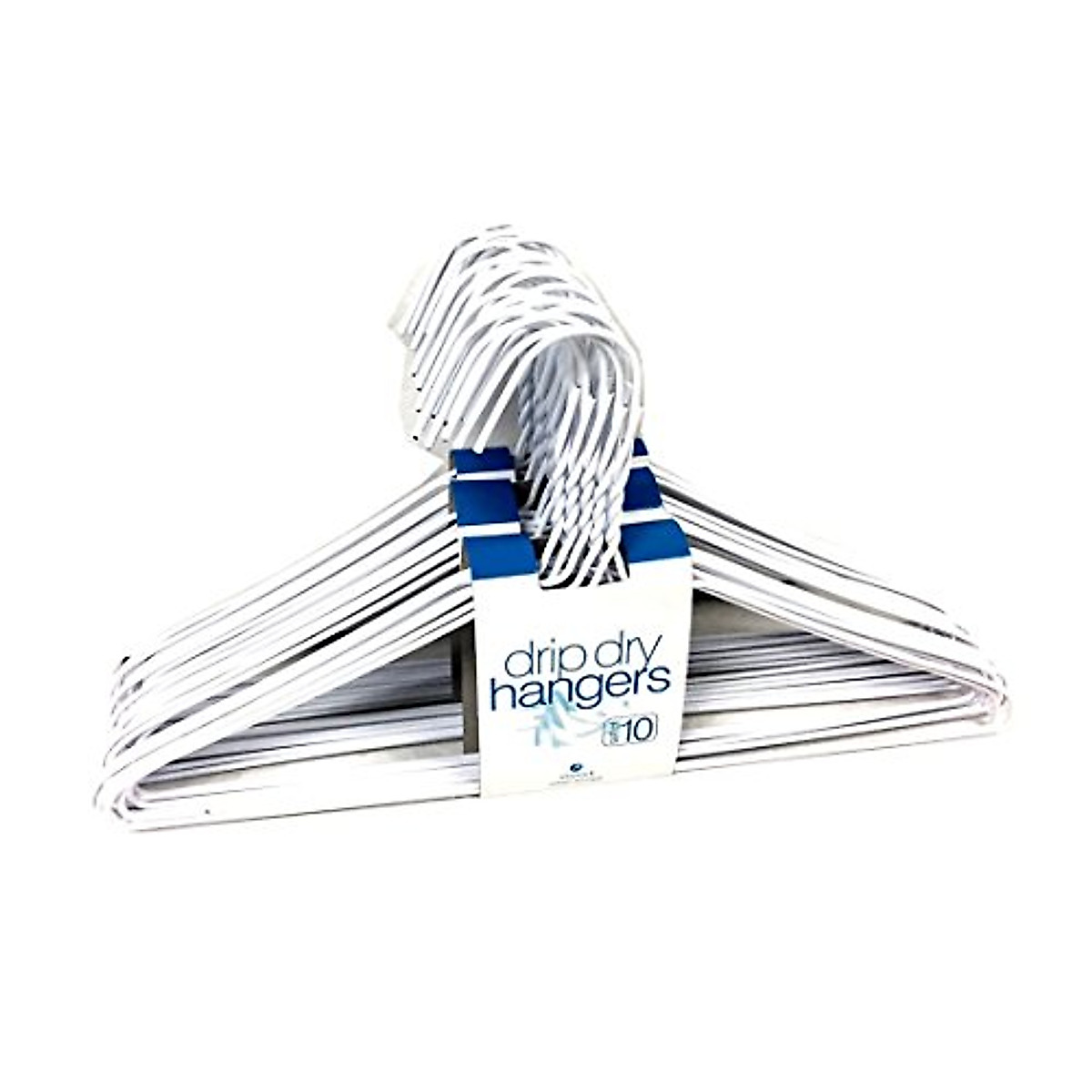 Set of 30 Wire Hangers Galvanized Steel Metal Coat Clothes Hangers with Plastic Coating White Color 16" (40.5Cm) Wide - 13 Gauge