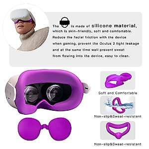 fanluoqi Silicone Cover Set for Accessories,includ face Cover,Lens Cover,Control Grips Cover and 3 in 1 Gifts