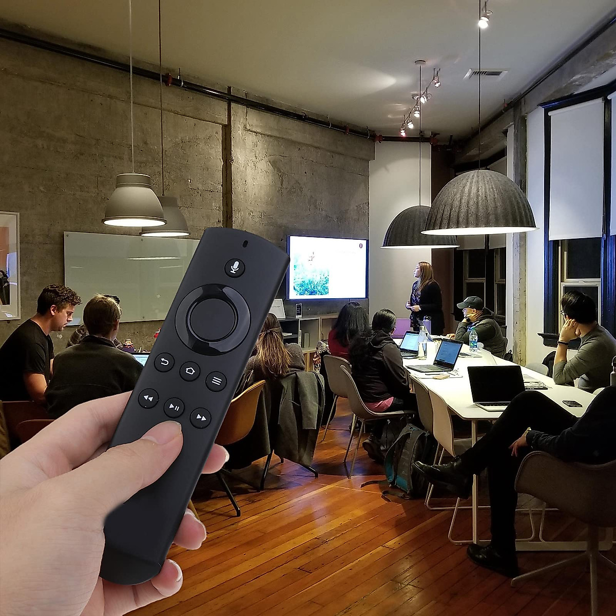 Voice WiFi Remote Controller Replacement PE59CV DR49WK B Remote Control for AmazonFireTV Stick Box Remote Remote Holder for Home Smart Tvs Television Adults Teens Kids