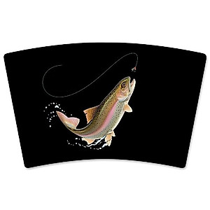 Mugzie Leaping Fish Travel Mug with Insulated Wetsuit Cover, 16 oz, Black