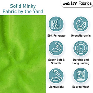 Ice Fabrics Solid Minky Fabric by The Yard - Soft, Smooth and Luxury 58/60" Extra Wide Royal Blue Minky Fabric for Blankets, Apparel, Baby Accessories, Throws, Pillows & More - Royal Blue - 1 Yard