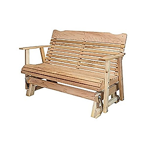 Kilmer Creek 4' Natural Cedar Porch Glider, Amish Crafted