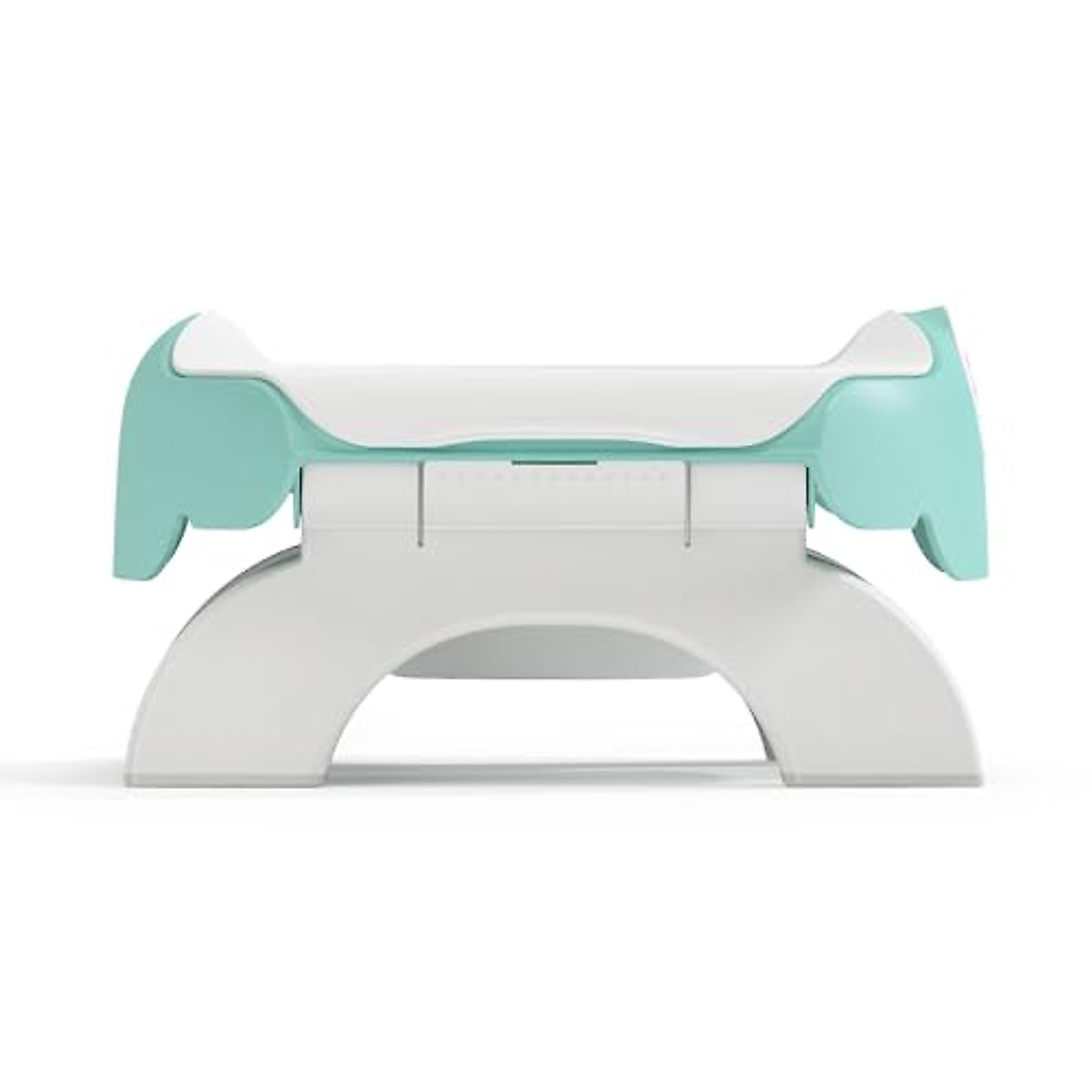 OKBABY On The Spot 3 in 1 Travel Potty Seat - Compact & Lightweight Design - Features Non-Slip Rubber Base - Removable Inner Bowl - Toilet Training Seat for Toddlers & Children, Turquoise
