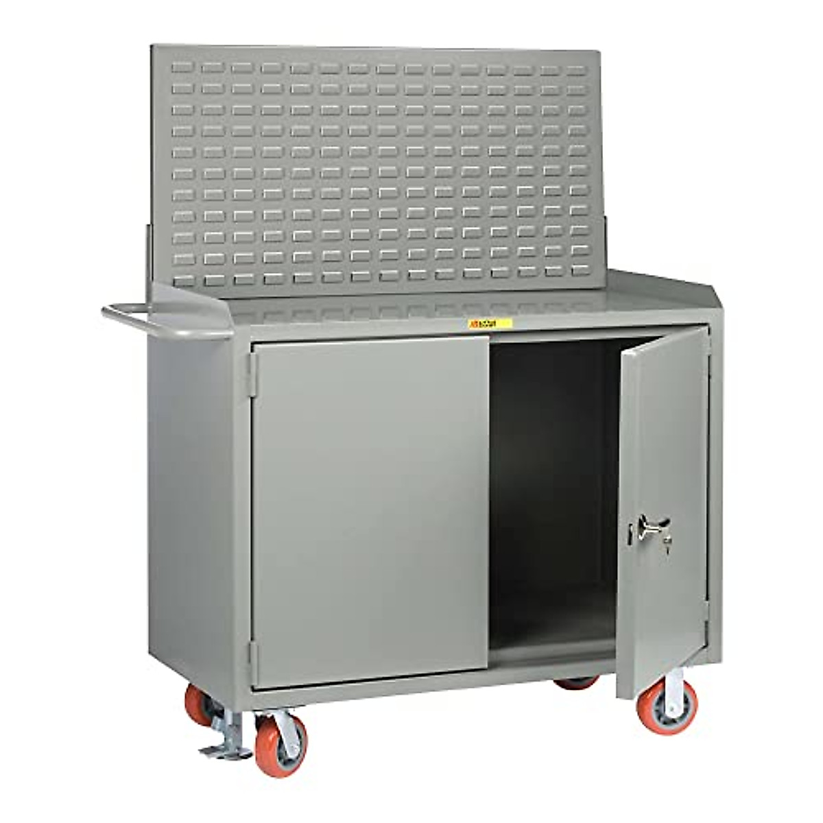 Little Giant MH-2D-2436-FL Mobile Bench Cabinet with Locking Door, 1/4" Hardboard Top Surface, 24" Length, 36" Width