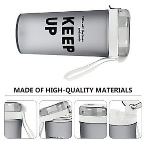 Healifty 1pc Frosted Shaker Cup Sports Plastic Bottle Large Capacity Water Bottle Plastic Drinking Bottle Portable Water Bottle Sports Water Kettle Plastic Water Bottle Outdoor Water Kettle