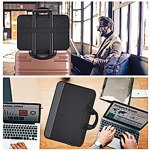 15.6 Inch Laptop Sleeve Bag, Men Women TSA Laptop Case with Organizer for HP Envy/Victus 15.6, Lenovo Ideapad 3 15.6, Acer Aspire/Nitro 5 15.6, Dell Inspiron 15, ASUS Chromebook 15, MSI 15 Case, Black