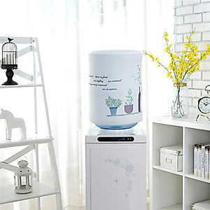 Water Dispenser Bucket Cover,Home Water Dispenser Barrel Covers Durable Fabric Bucket Decor Furniture Cover Protector for Office Or Outdoor (Gray Tree Print)