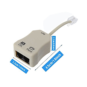 in-line DSL Splitter Filter for Removing Noise and Other Problems from DSL Related Telephone Lines