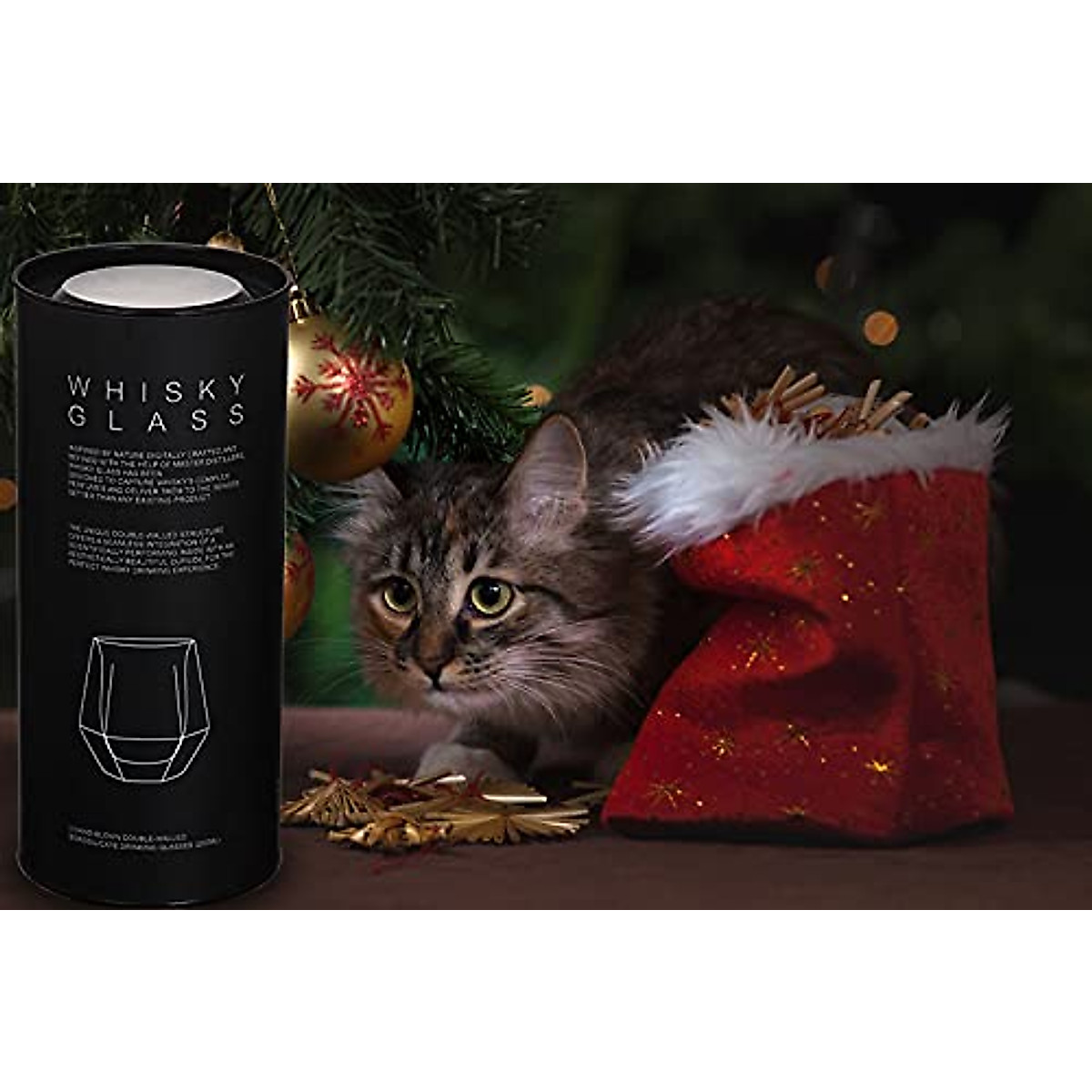 Whiskey Glasses Set of 2, Premium Lead-Free Crystal Clear Scotch Thick Weighted Bottom Rocks Glass with Elegant Box, Great Gift for Father's Day, Dad's Birthday or Scotch Lovers and Man