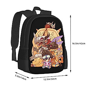 Anime Digimon Backpack Boy Girl School Bag Fashion Lightweight Daypack