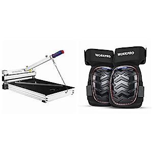 WORKPRO Laminate Floor Cutter With Work Knee Pads