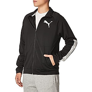 PUMA Mens 2.0 Contrast Jacket, Black/White, XX-Large US