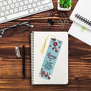 Bible Bookmark with Tassel & Scripture - Psalm: 23 - in Loving Memory Memorial Verse Bookmark - Inspirational Christian Bookmarks for Men & Women - Religious Bookmarks