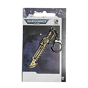 Starforged Warhammer 40000 Master Crafted & Chaos Spacemarine Chainsword 40K Keychain-Chaos