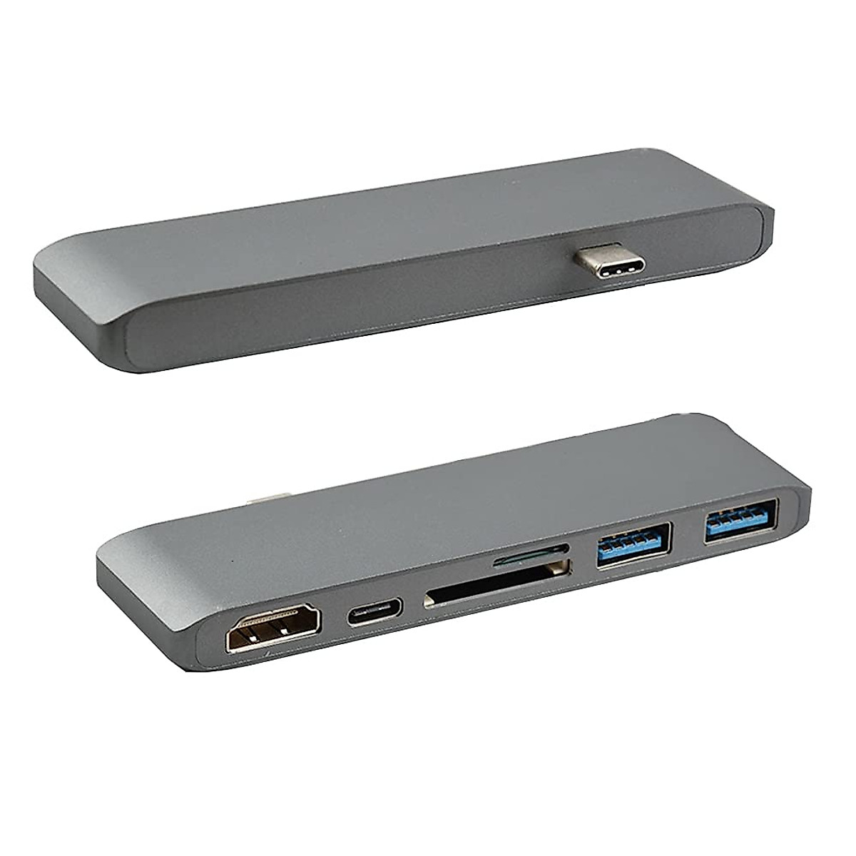 Convenient and Practical WS-15 6 in 1 Type-C to HDMI + USB 3.0 x 2 + SD + TF + PD HUB Converter