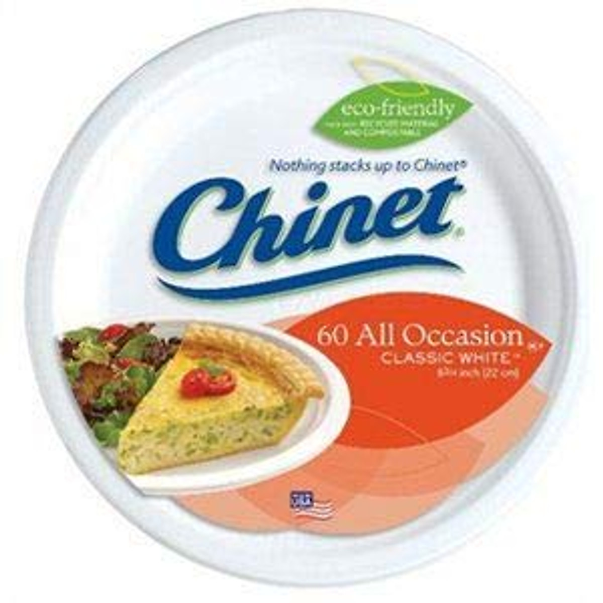Huhtamaki Retail Business 254600 8.75 in. Chinet Classic Lunch Plate44; White - 60 Count