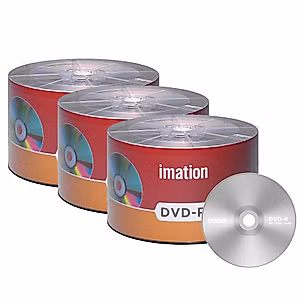 150 Pack Imation DVD-R 16X 4.7GB/120Min Branded Logo Blank Media Recordable Movie Data Disc