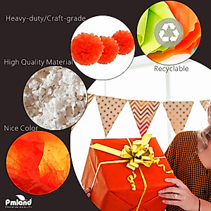 PMLAND Gift Wrapping Tissue Paper - Black and Orange- 20 Inches x 26 Inches 60 Sheets