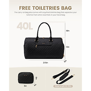 LOVEVOOK Travel Duffle Bag, Weekender Bag for Women with Toiletry Bag, Carry on Overnight Bag with Shoe Compartment, Gym Duffel Bag with Wet Pocket, Mommy Hospital Bags for Labor and Delivery