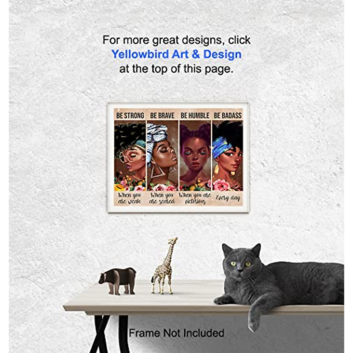 Be Strong Be Brave Be Badass Poster - African American Women - African American Woman - Black Women - African American Wall Art - Black Wall Art - Motivational Wall Decor - Encouragement Gifts