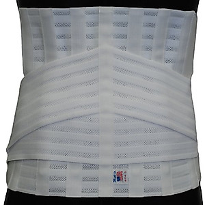 ITA-MED Improved Extra Strong Lower Back Support (12" Wide) Xlarge White