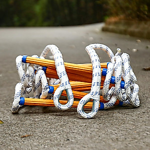 JIUXQT Fire Escape Ladder for 2 Story 13FT Safety Balcony Rope Ladder with Hooks Home Window Balcony Railing Tree House