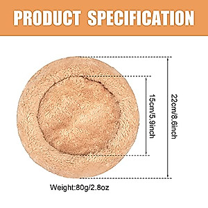 HMBGSFD 2 Pack Guinea Pig Bed, Calming Rats Bed, Round Donut Washable Small Animals Bed, Anti Anxiety Pet Fuzzy Bed for Guinea Pig, Hamster, Ferret, Squirrel, Chinchilla, Turtle and Bearded Dragon