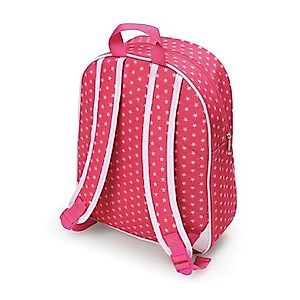 Badger Basket Toy Doll Travel Backpack Storage Bag for 18 inch Dolls - Pink/Star