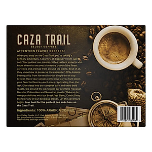 Caza Trail Coffee Pods, Dark Roast, Single Serve (Pack of 100) (Packaging May Vary)