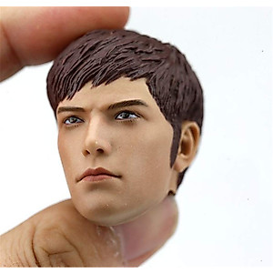 HiPlay 1/6 Scale Male Figure Head Sculpt, Handsome Men Tough Guy, Doll Head for 12 inch Action Figure HS040 (D)