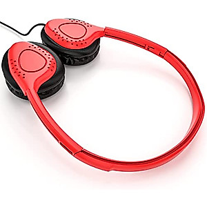 Maeline Bulk Classroom Student Headphones On Ear Stereo Headphones Adjustable Band & Faux Leather Cushions for Kids Online Learning, Library, School, Airplane, Travel - 3.5mm Plug - 10 Pack - Multi