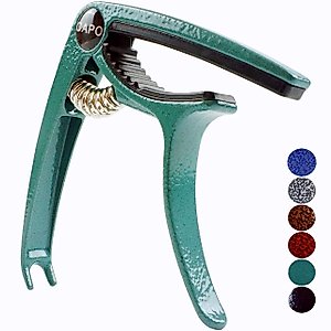 Yunshan Guitar Capo, Lightweight Zinc Alloy Capo for Acoustic and Electric Guitars, Bass, Mandolin, Banjo, Ukulele(Dark Green)