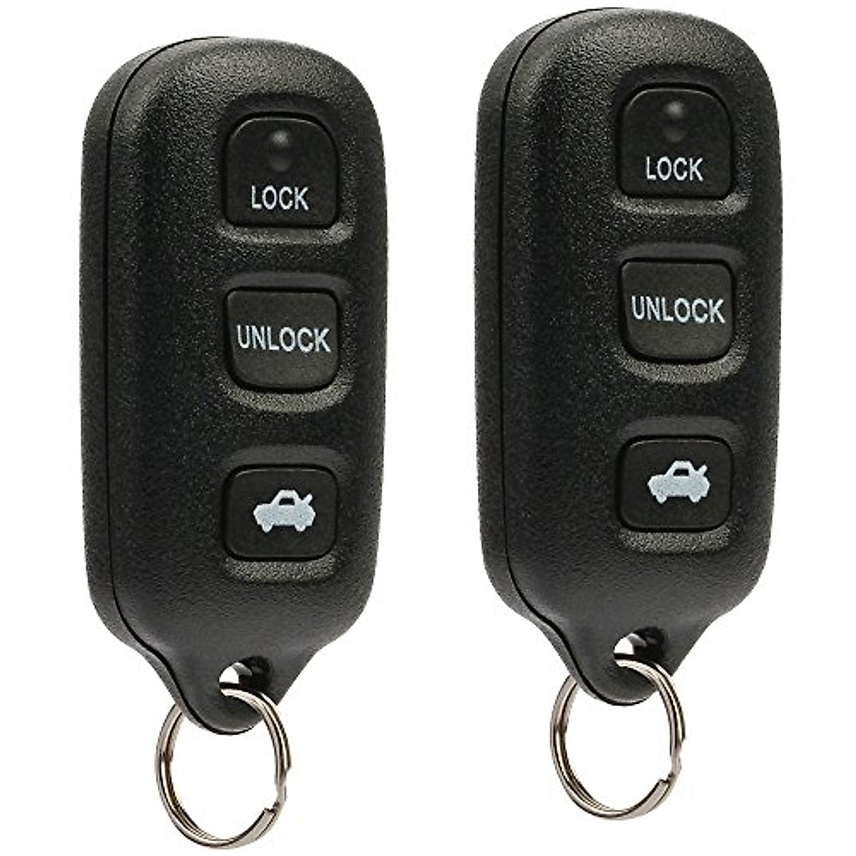 Key Fob Keyless Entry Remote fits Toyota Camry Sienna Matrix Corolla Solara/Pontiac Vibe (GQ43VT14T w/Panic), Set of 2