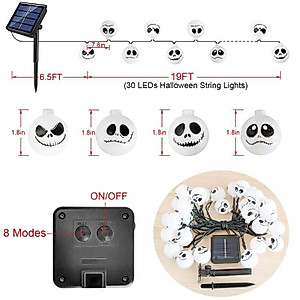 Dontsri Solar Powered Xmas Lights, 8 Modes, 30 LEDs, Waterproof, Auto On/Off, Long Lasting, Outdoor Use
