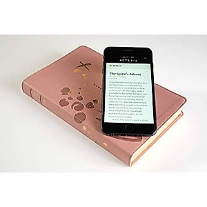 NLT Thinline Reference Holy Bible (Red Letter, LeatherLike, Brushed Pink): Includes Free Access to the Filament Bible App Delivering Study Notes, Devotionals, Worship Music, and Video