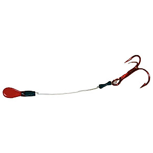 Mission Tackle Stinger Hooks, 6 Packs of 3#STH (3-inch, Red Hook, Slip-On)