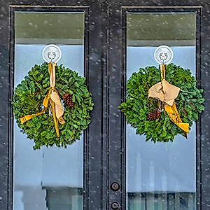 VIS'V Suction Razor Hooks, Clear Removable Suction Cup Razor Holder Shower Wall Heavy Duty Suction Shaver Holder Bathroom Kitchen Suction Hooks for Razor Towel Loofah Utensils Plug Wreath - 2 Pcs