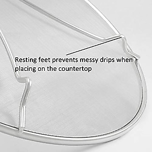 ExcelSteel Durable Easy to Use Kitchenware Oil Guard Splatter Screen, 13", Black