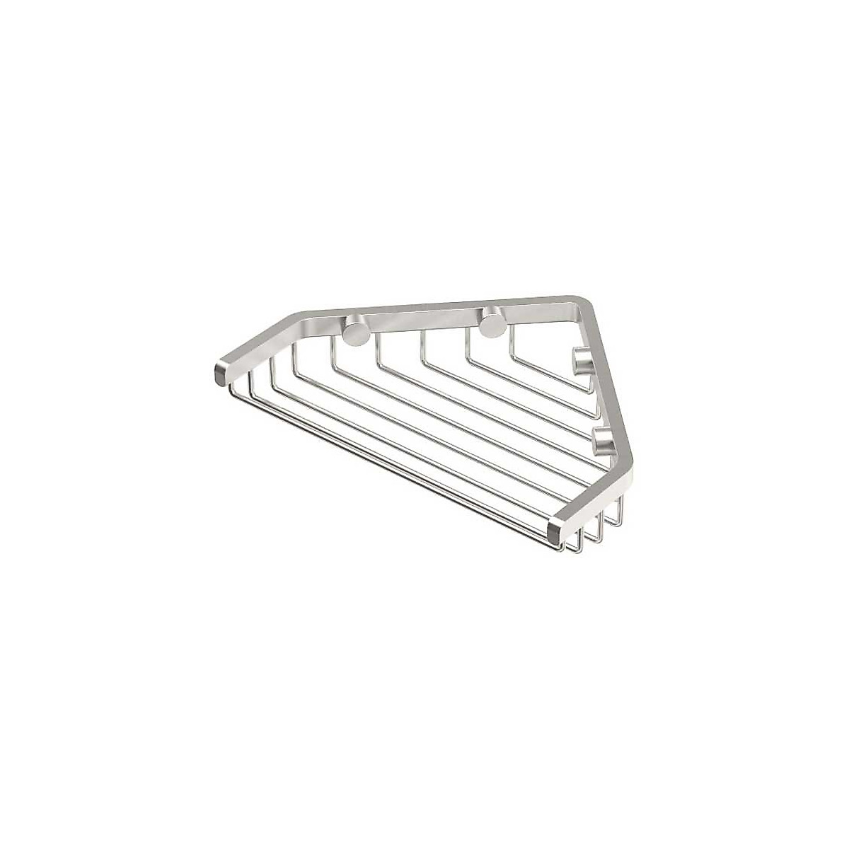 Gatco 1513 7-Inch Length Shower or Tub Corner Basket, Satin Nickel