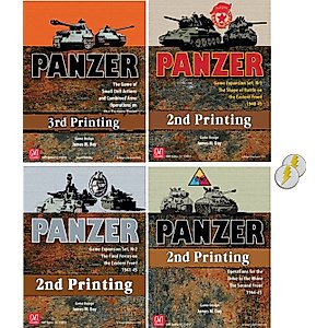 Panzer Game Bundle of Base Game Plus Three Expansions and 2 Lightning Bolt Buttons