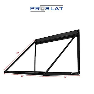 Proslat 10026 Steel Tire Storage Rack Wallmount, 48-Inch Wide