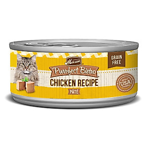 Merrick Purrfect Bistro Grain Free Premium Soft Canned Pate Adult Wet Cat Food, High Protein Chicken Recipe - (Pack of 24) 5.5 oz. Cans