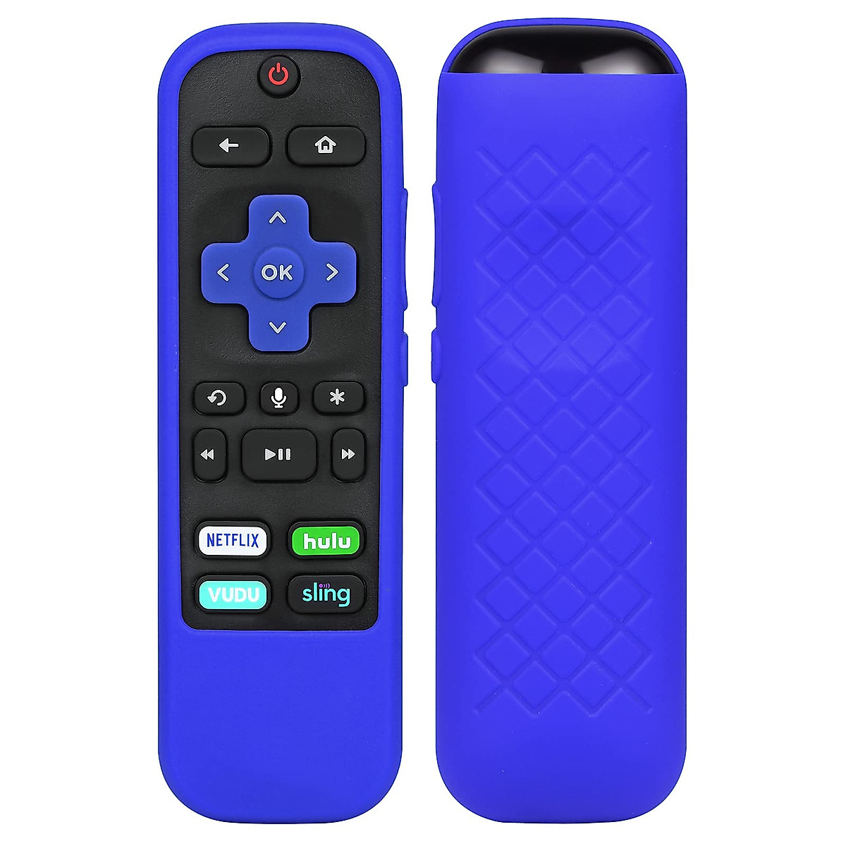 Remote Cover Case Compatible with Roku 3600R/3800/3900/Voice RCAL7R Remote - SYMOTOP Silicone Protective Cover Fits for TCL Roku Steaming Stick/Voice/Express/Premiere TV Remote Controller - Dark Blue