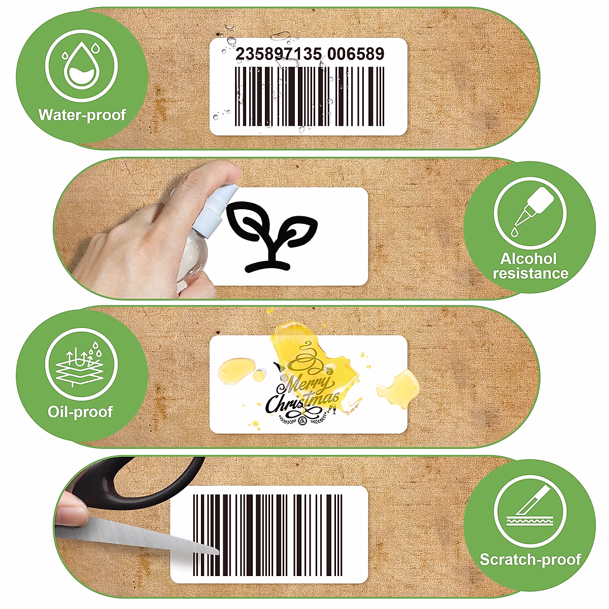 Nelko Genuine 3" x 1" Direct Thermal Label, Self-Adhesive Barcode Labels Compatible with Nelko PL70E Label Printers, No BPA & BPS, 1000 Labels (Commercial Grade)