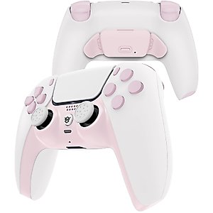 HEXGAMING Esports Rival Controller 2 Mappable Rear Buttons & Interchangeable Thumbsticks & Hair Trigger Compatible with ps5 Controller Custom Controller PC Wireless FPS Gamepad - Cherry Blossoms Pink