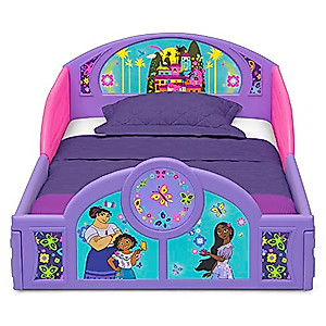 Disney Encanto Sleep and Play Toddler Bed with Built-in Guardrails by Delta Children