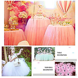 Yuanchuan Solid White Tulle Rolls 6 inch x 25 Yards (75 feet) Solid Color for Table Runner Chair Sash Bow Pet Tutu Skirt Sewing Crafting Fabric Wedding Birthday Ribbon (White)