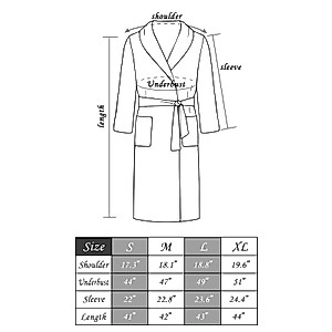Vislivin Womens Lightweight Bathrobe Soft Kimono Robes Terry Cloth Bathrobe Knee Length Bath Gown Grey L